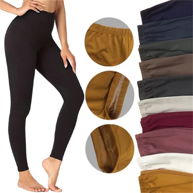 Korean Leggings Plain for Women Cotton Spandex Stretchable 00023 ...