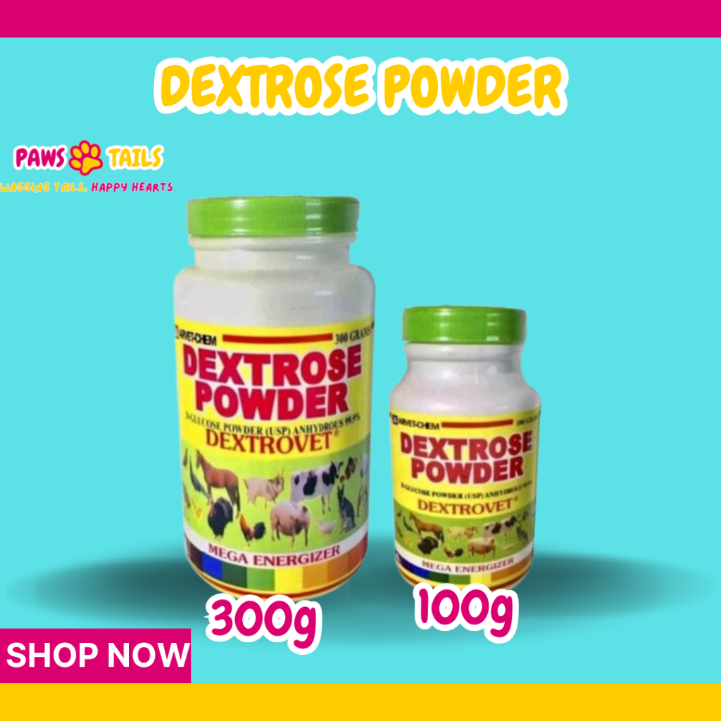100g or 300g Dextrose Powder Dextrovet Electrolytes for Rehydration for ...