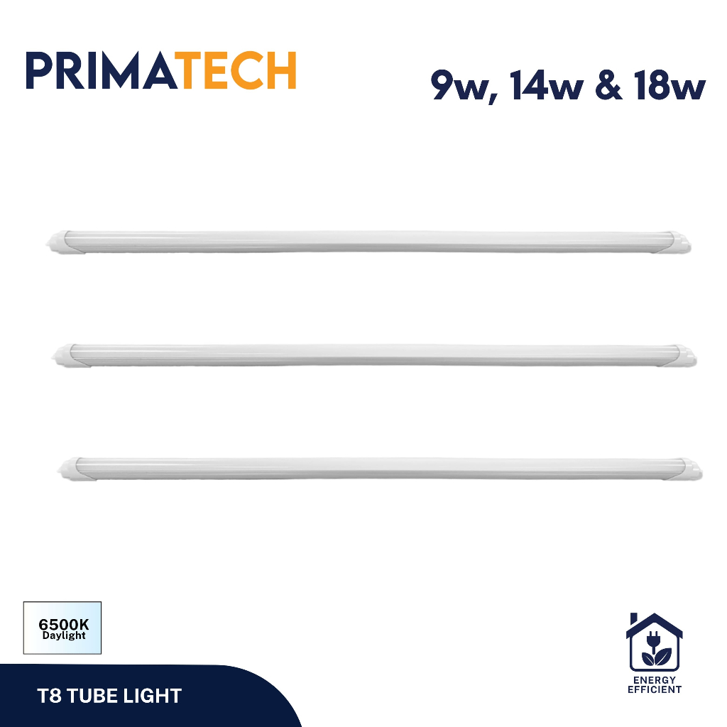 Primatech LED T8 Tube Light PLASTIC 9W 600mm | 14W 900mm | 18W 1200mm | Shopee Philippines