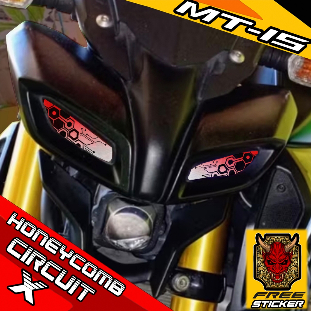 YAMAHA MT-15 HONEYCOMB X CIRCUIT DECAL CLEAR STICKER TINT PROTECTOR ...