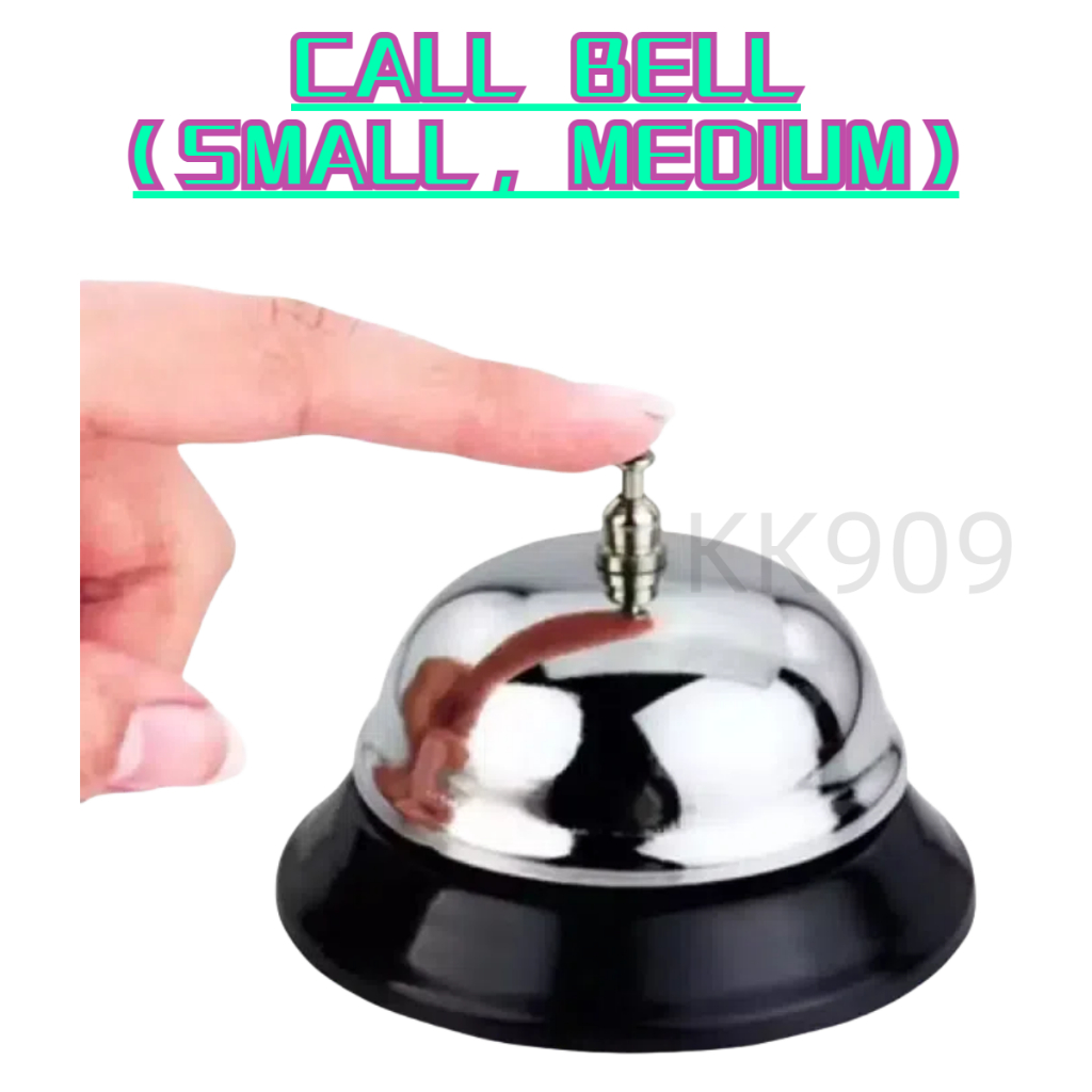 Call Bell Stainless Steel 10cm, 7cm Desk Bell Service Bell Hotel Bell ...