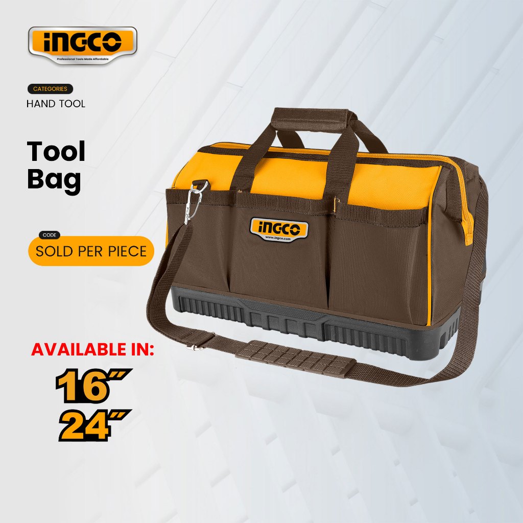 Ingco 16" / 24" Tool Bag Multi-Functional Tools Organizer Storage ...