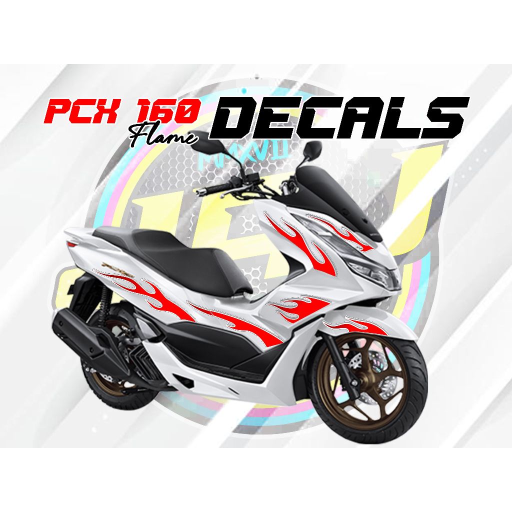 PCX 160 FLAME DECALS - HIGH QUALITY DECALS STICKER | Shopee Philippines