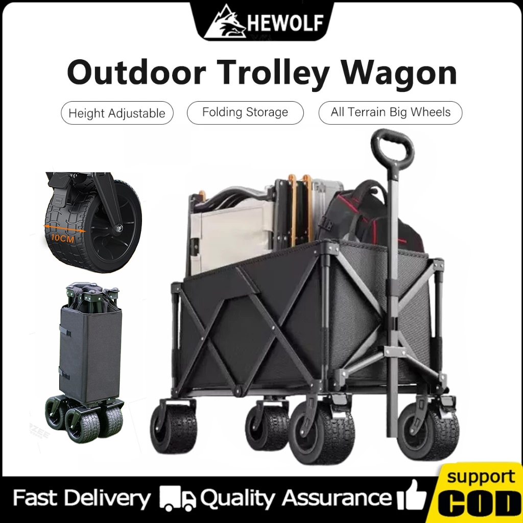 Camping Trolley Outdoor Bundle folding car collection Wagon Outdoor ...