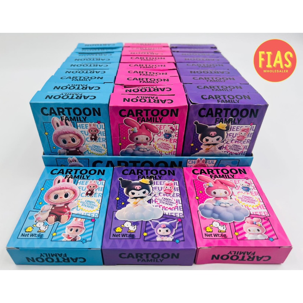 30 pcs Cartoon Family Egg Pudding Jelly Stickers | Shopee Philippines