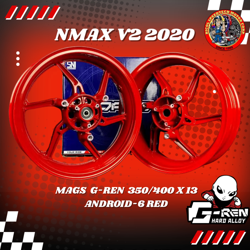 NMAX V2 2020 MAGS G-REN 350/400 X 13 ANDROID-6 (CM02RRCRSBT) | Shopee ...