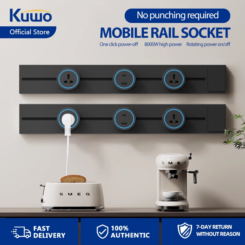 Kuwo Movable Power Track Outlet 8000w Universal Power Adapter Socket ...