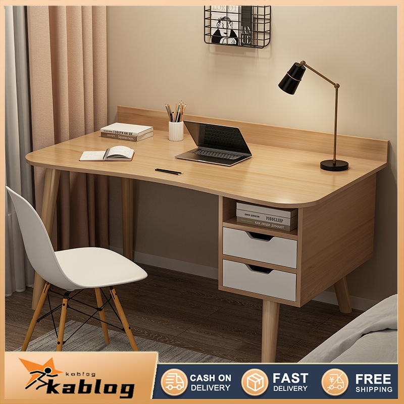100cm computer desk with drawers Home study game office desk Living ...