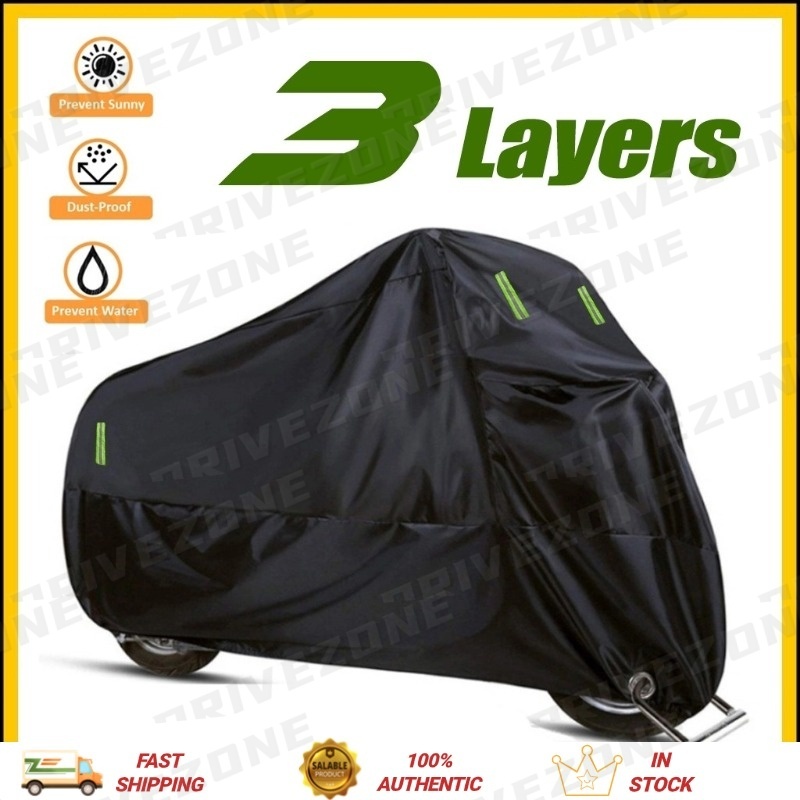 3-Layer Motorcycle Cover, Windproof, Waterproof And Sun-Proof ...