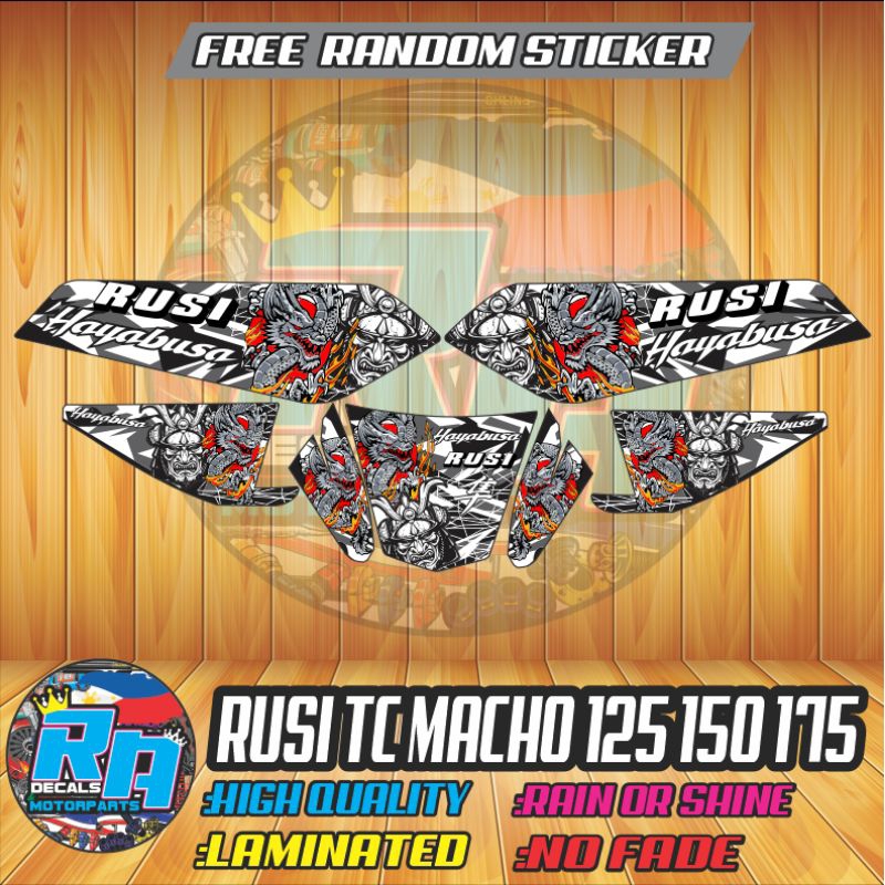 Rusi TC Macho 125 150.175 Hayabusa Decals | Shopee Philippines