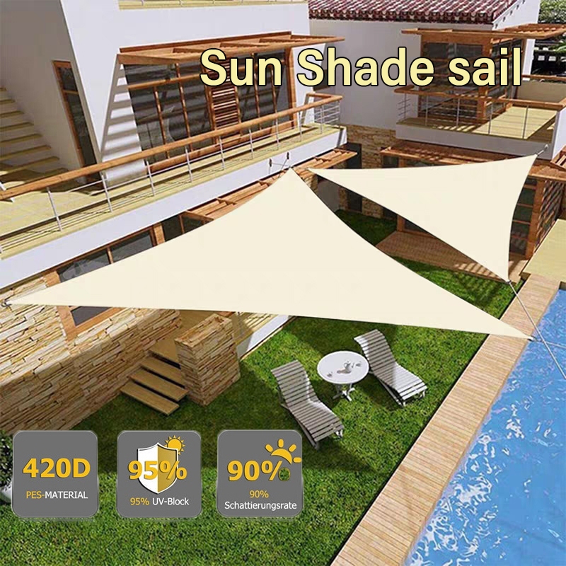 Triangle Sun Shade Net Sun Shade Canopy Outdoor Awning Canopy ...