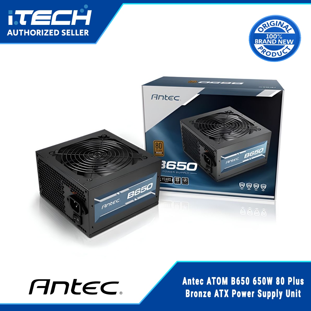 Antec ATOM B650 650W 80 Plus Bronze ATX Power Supply Unit | Shopee ...