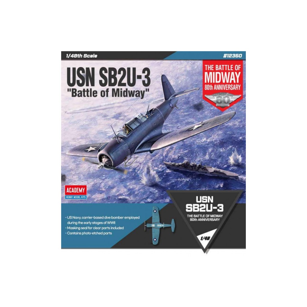 Academy 1/48 USN SB2U-3 "Battle of Midway" 80th Anniversary | Shopee ...