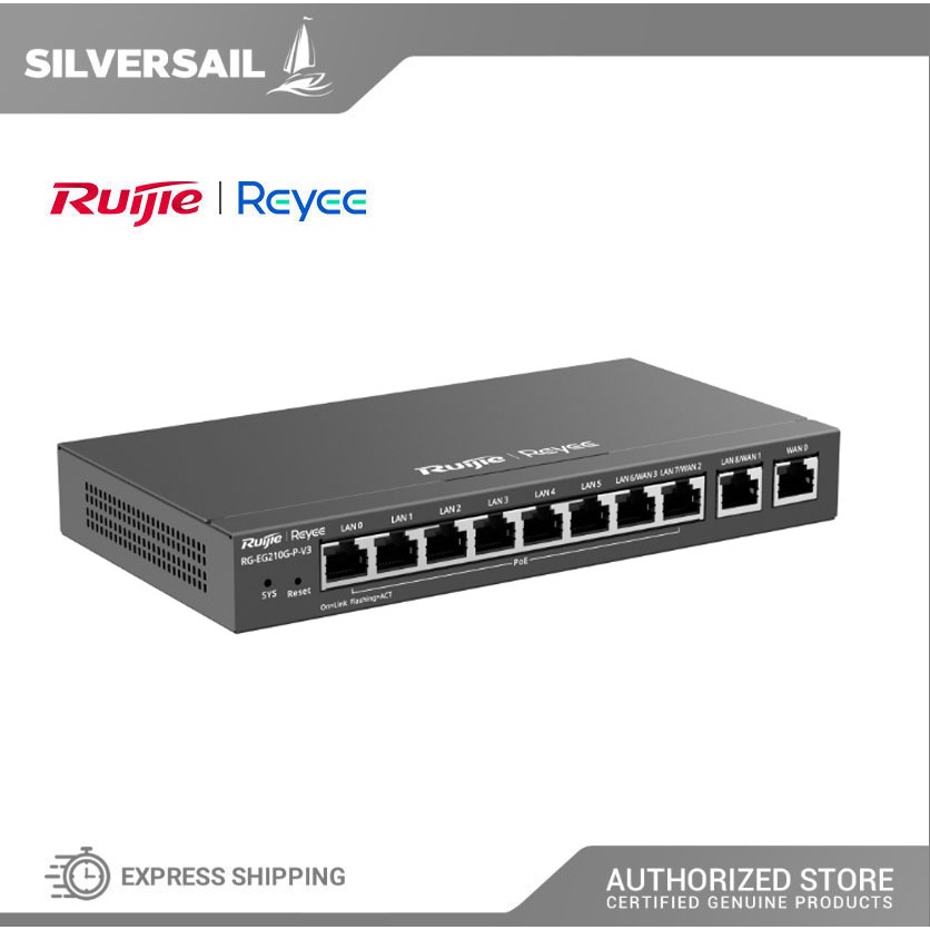Ruijie RG-EG210G-P-V3 Reyee Cloud Managed PoE Router 802.1X ...