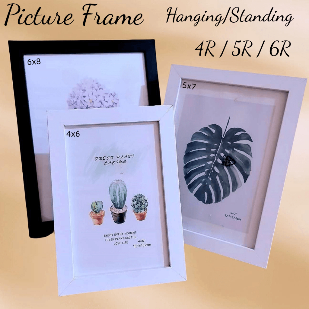 Simple wooden 4R / 5R / 6R photo frame table/picture frame hanging wall ...