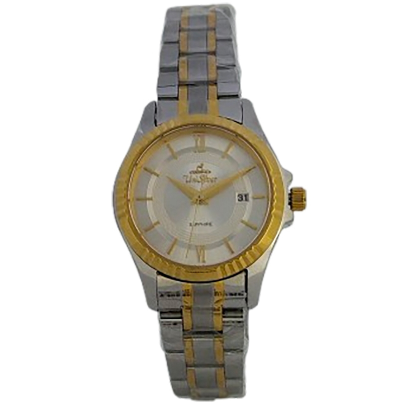 UniSilver TIME Women's Two-tone/ Silver Analog Stainless Steel Watch ...