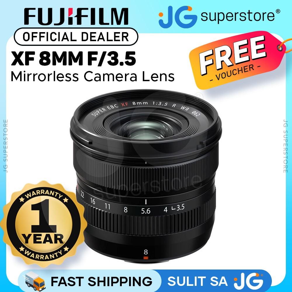 FUJIFILM FUJINON XF 8mm f/3.5 R WR APS-C Autofocus Ultra-Wide Lens for ...