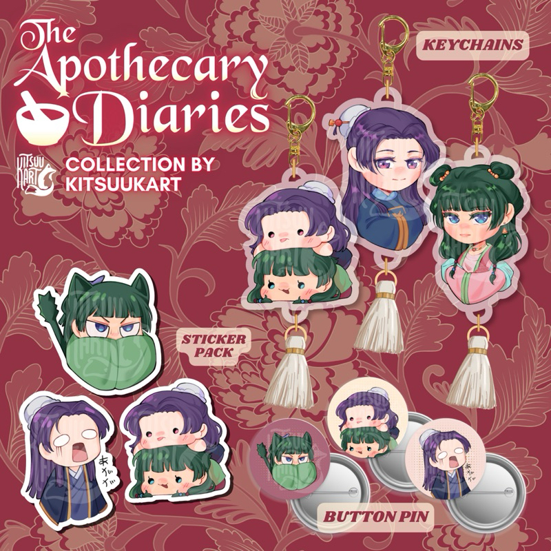 Apothecary Diaries Fan Merch by KitsuuKart | Jinshi Maomao Stickers ...