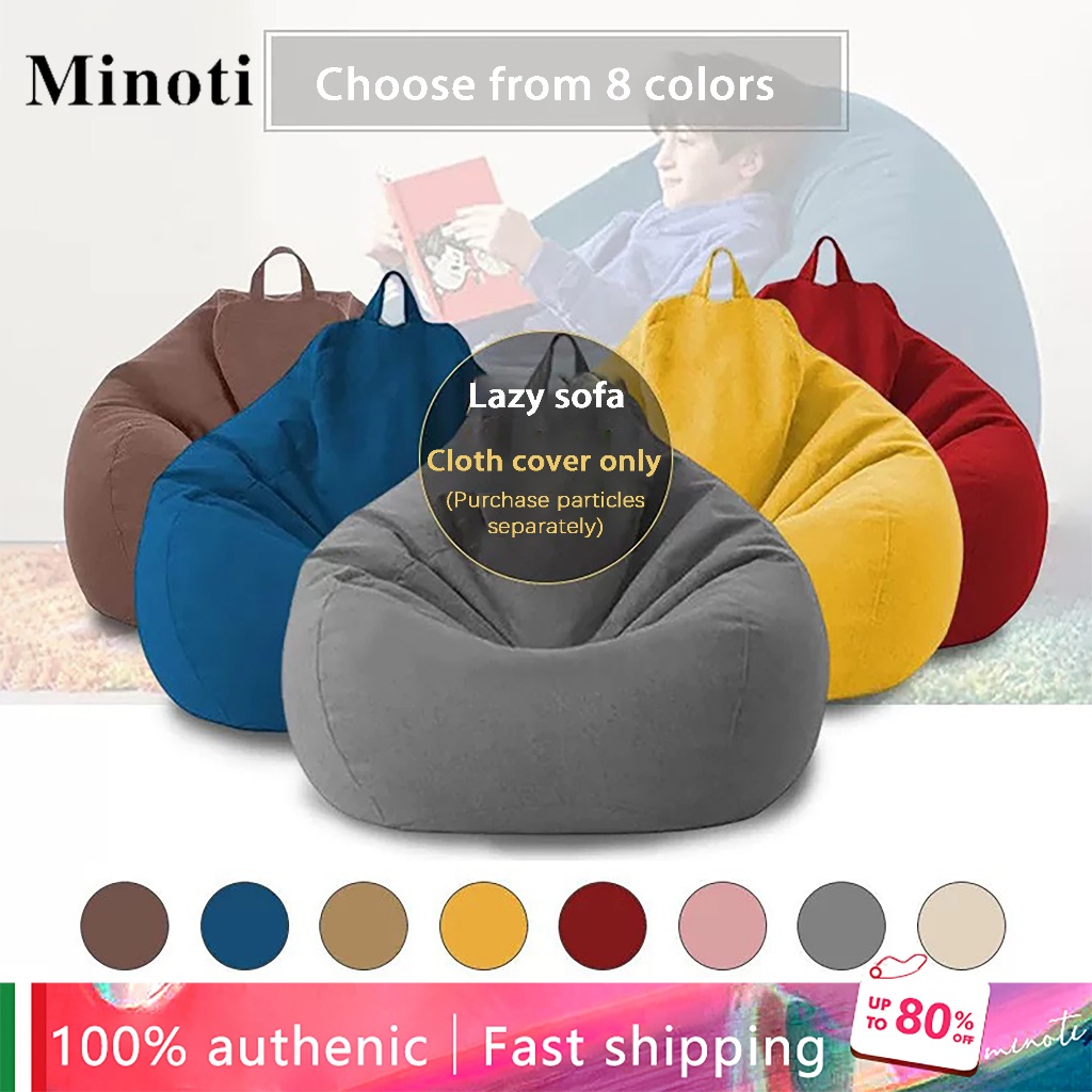 8Color Bean Bag Soft Single Fabric Lazy Couch Bean Bag Soft Bean Bag ...