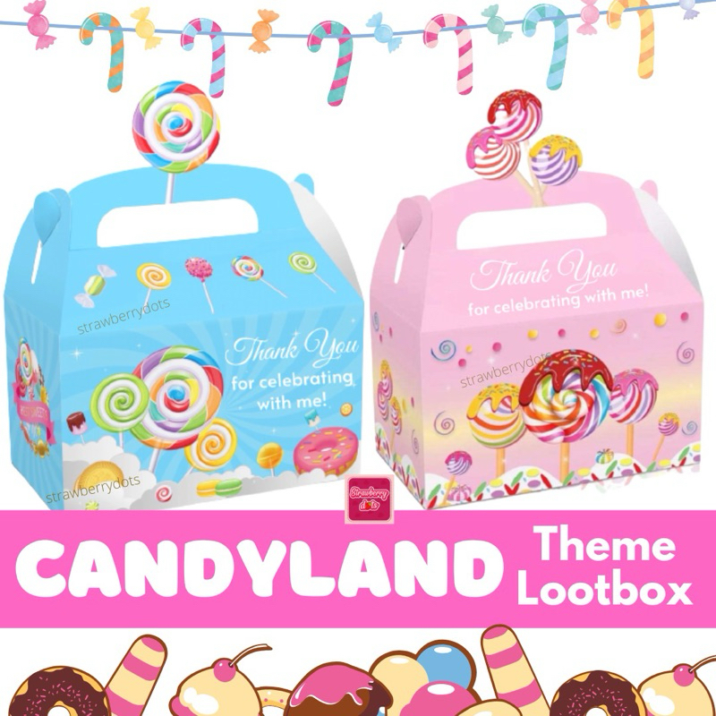 (High Quality) Candy Land Theme Party Big Lootbox Candyland Birthday | Shopee Philippines