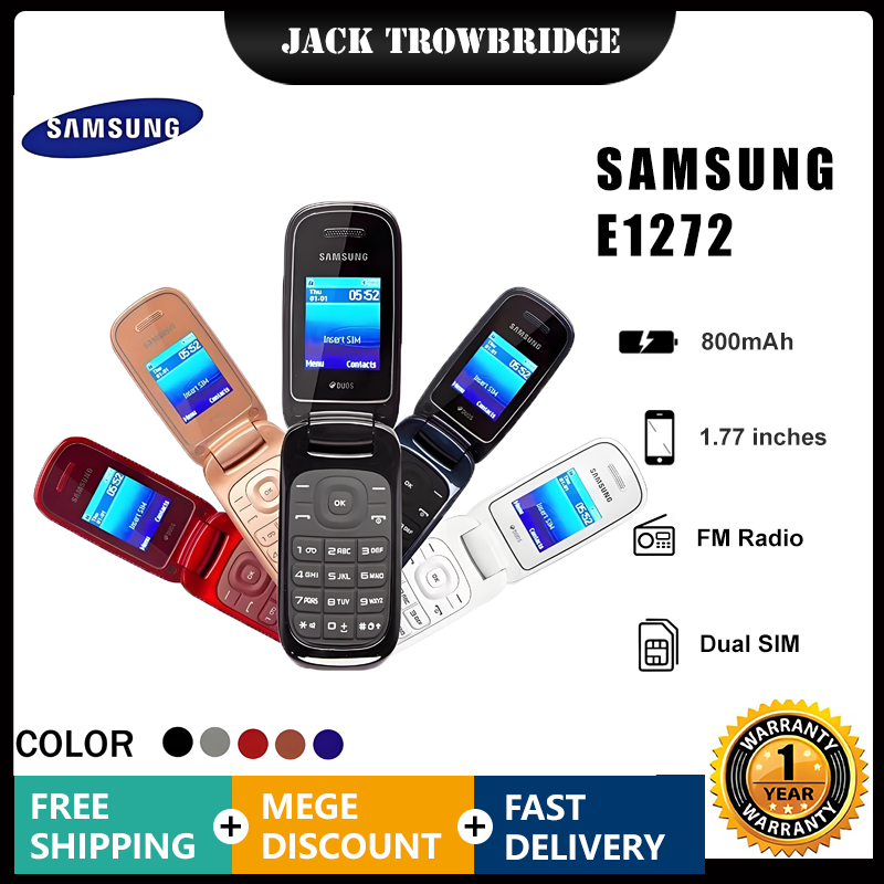 Original Flip Phone E1272 Keypadphone GSM 2G Cellphone Dual SIM Basic ...