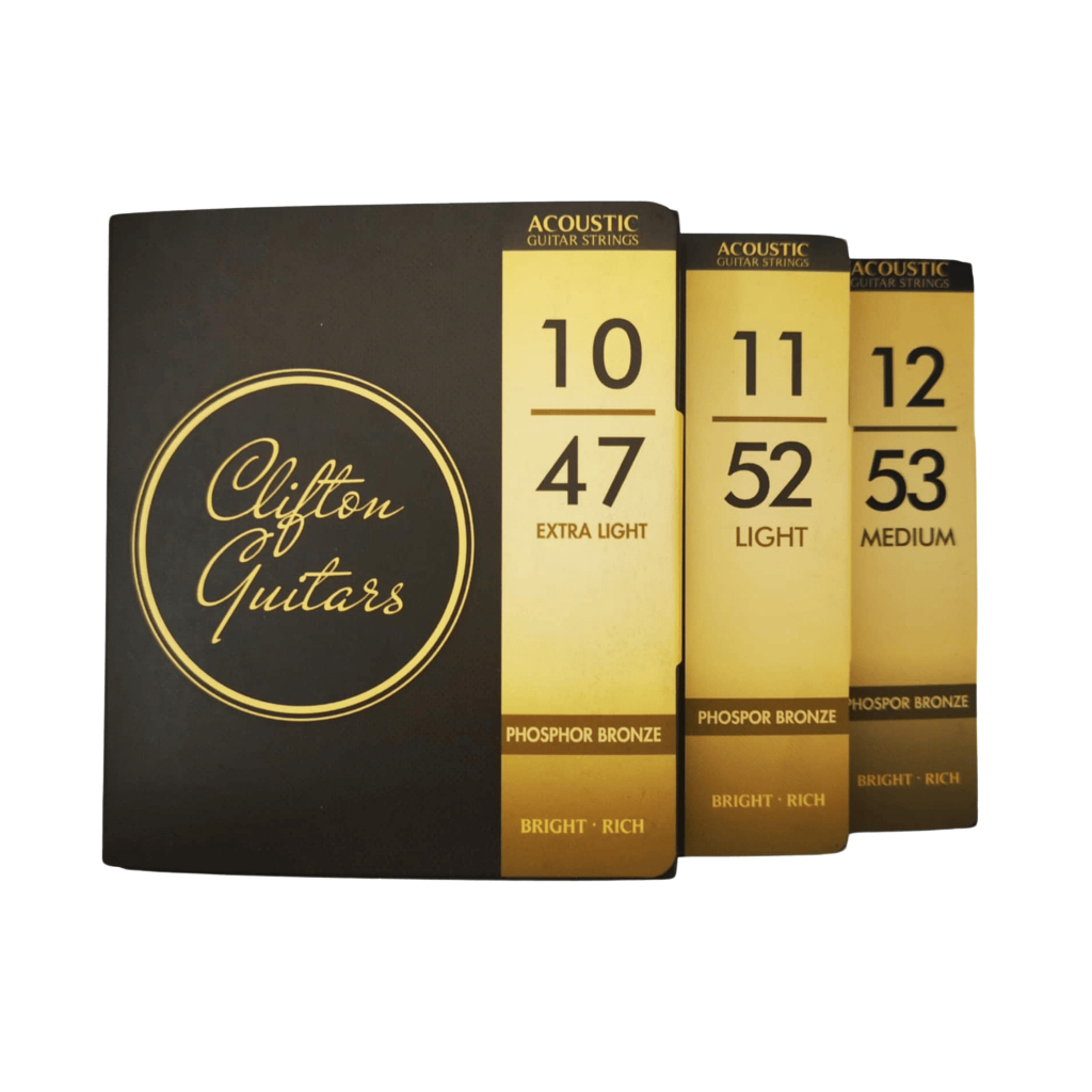 Clifton Phosphor Bronze Coated Acoustic Guitar Strings- Authentic ...