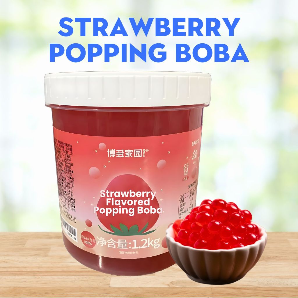 Strawberry /yogurt Popping Boba 1kg Popping boba Milktea/milktea ...