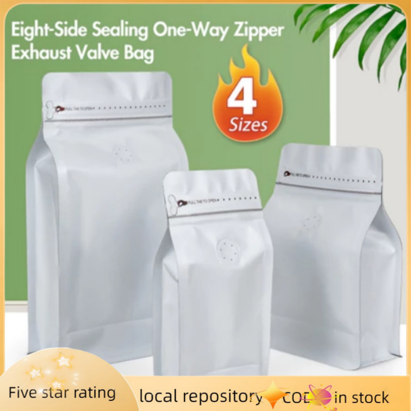 50pcs Coffee Stand Up Pouch with Valve ground Coffee Beans Nutdried Tea ...