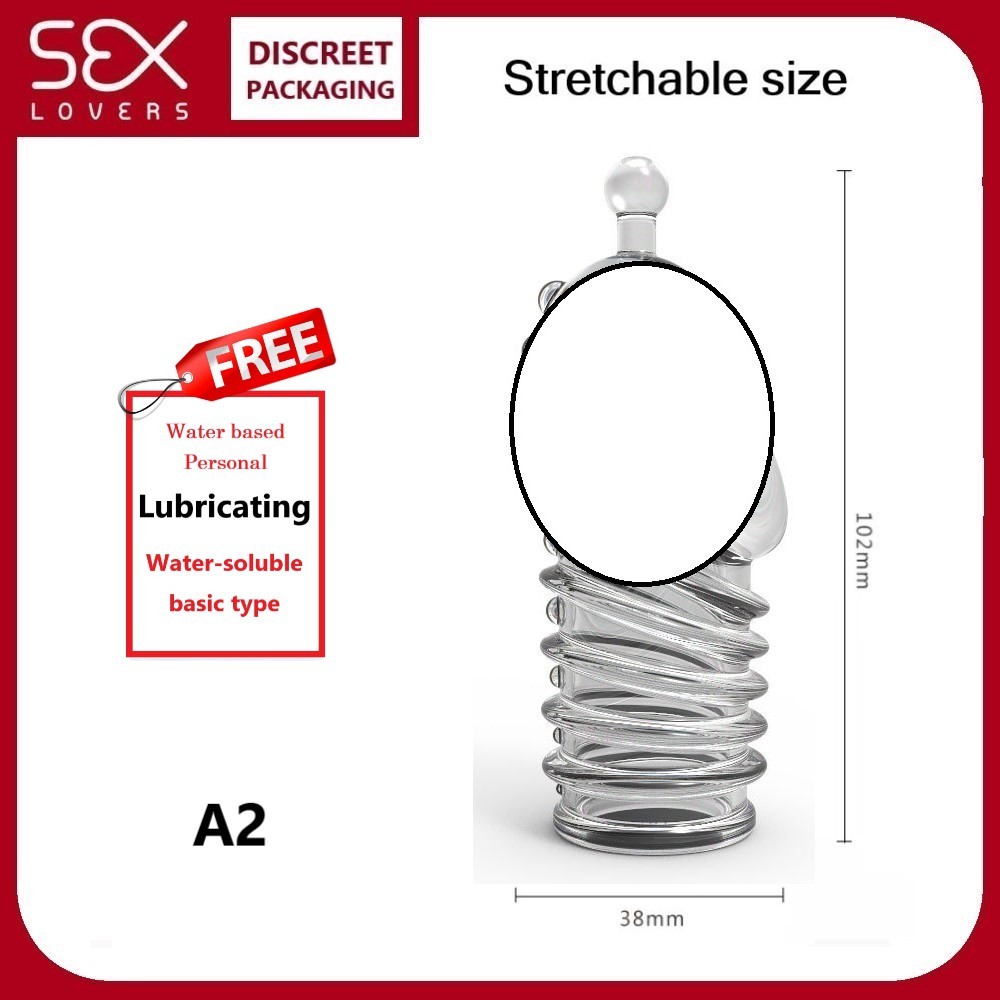 Reusable Glans Expanding Extending Sheath Penis Cover G-spot Adult Sex ...