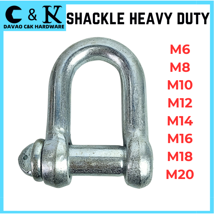CK-S M6-M20 D-type Clamp Alluminum Unloading Hook Horseshoe Shackle ...