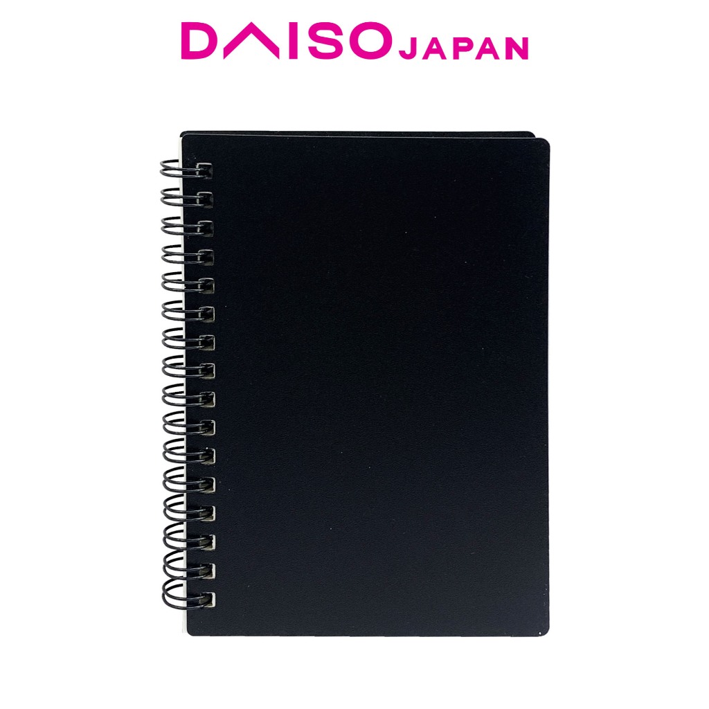 Daiso Black A6 Ring Notebook (80 pages) | Shopee Philippines