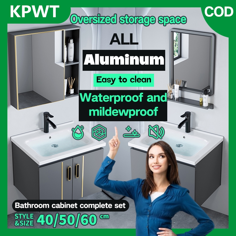 Aluminum Bathroom Cabinet bathroom sink complete set cabinet all space ...