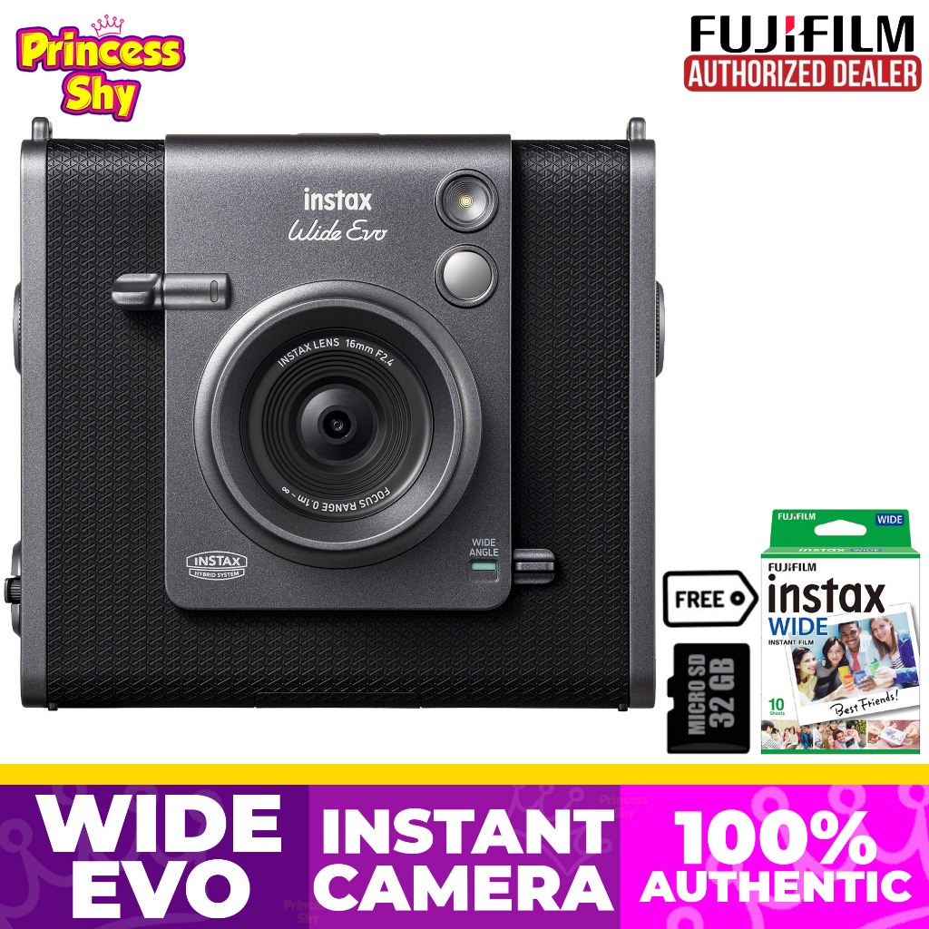 FujiFilm Instax WIDE Evo Hybrid Instant Camera with Free Film 10 sheets ...