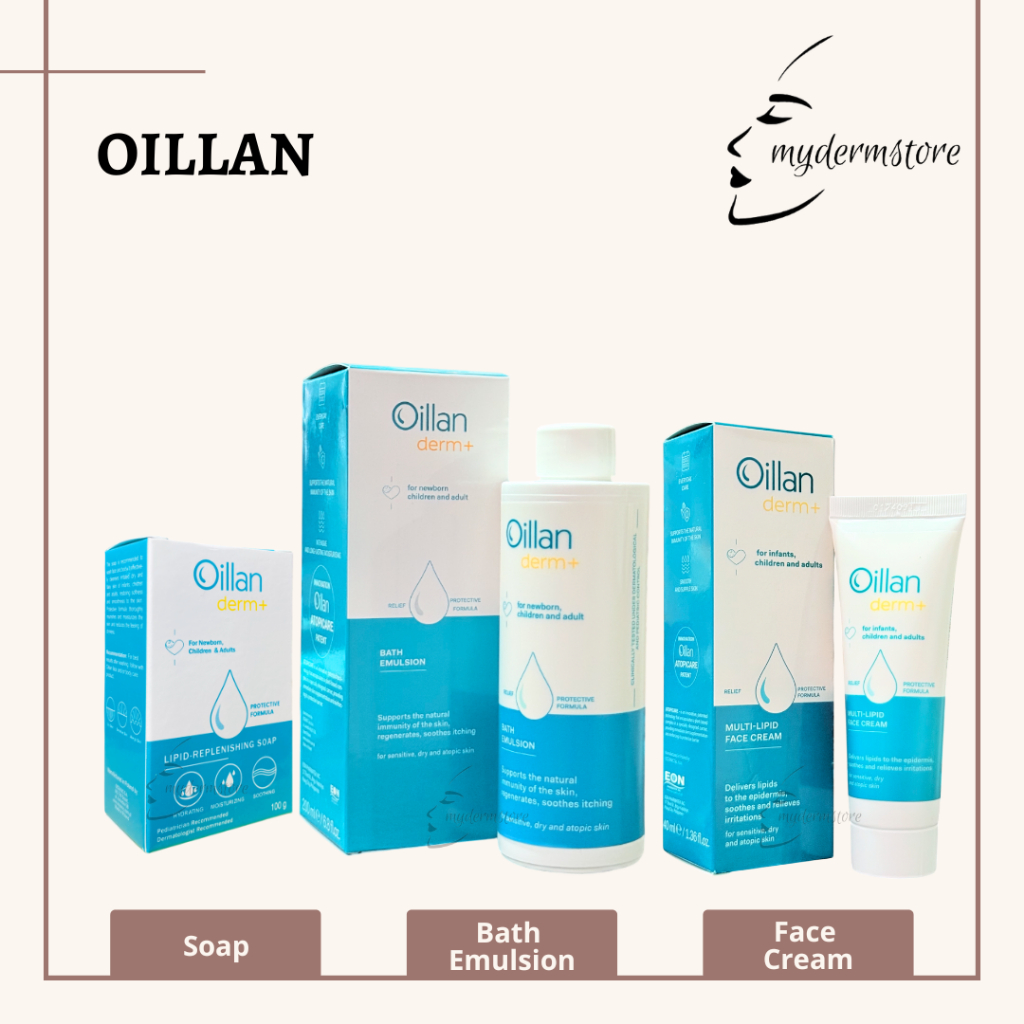 Oillan Med+ Nourishing Soap 100g | Emulsion 200ml sensitive skin eczema ...