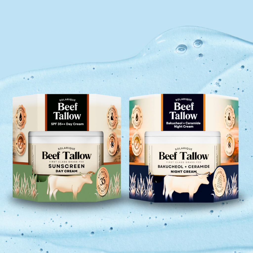 Beef Tallow Cream Duo – Day SPF35+ & Night Repair | Anti-Aging ...