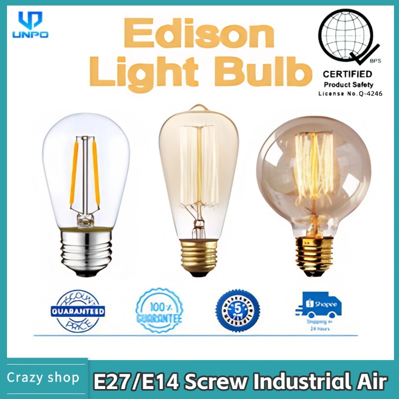Edison Bulb Light 1W 2W 4W 8W Equivalent to 40W LED Filament Bulb E27 ...