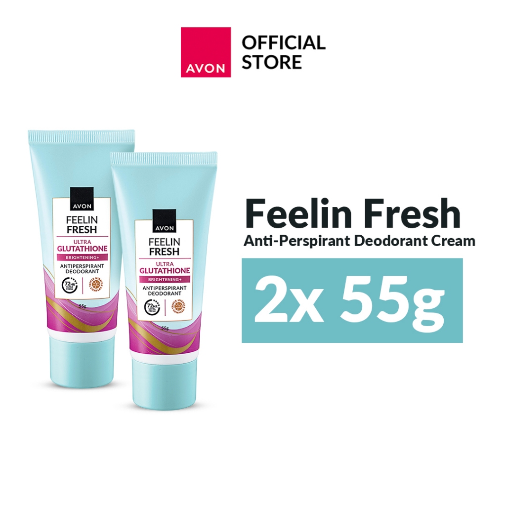 PACK OF 2 Avon Feelin Fresh Anti-Perspirant Deodorant Cream 55G - Ultra ...