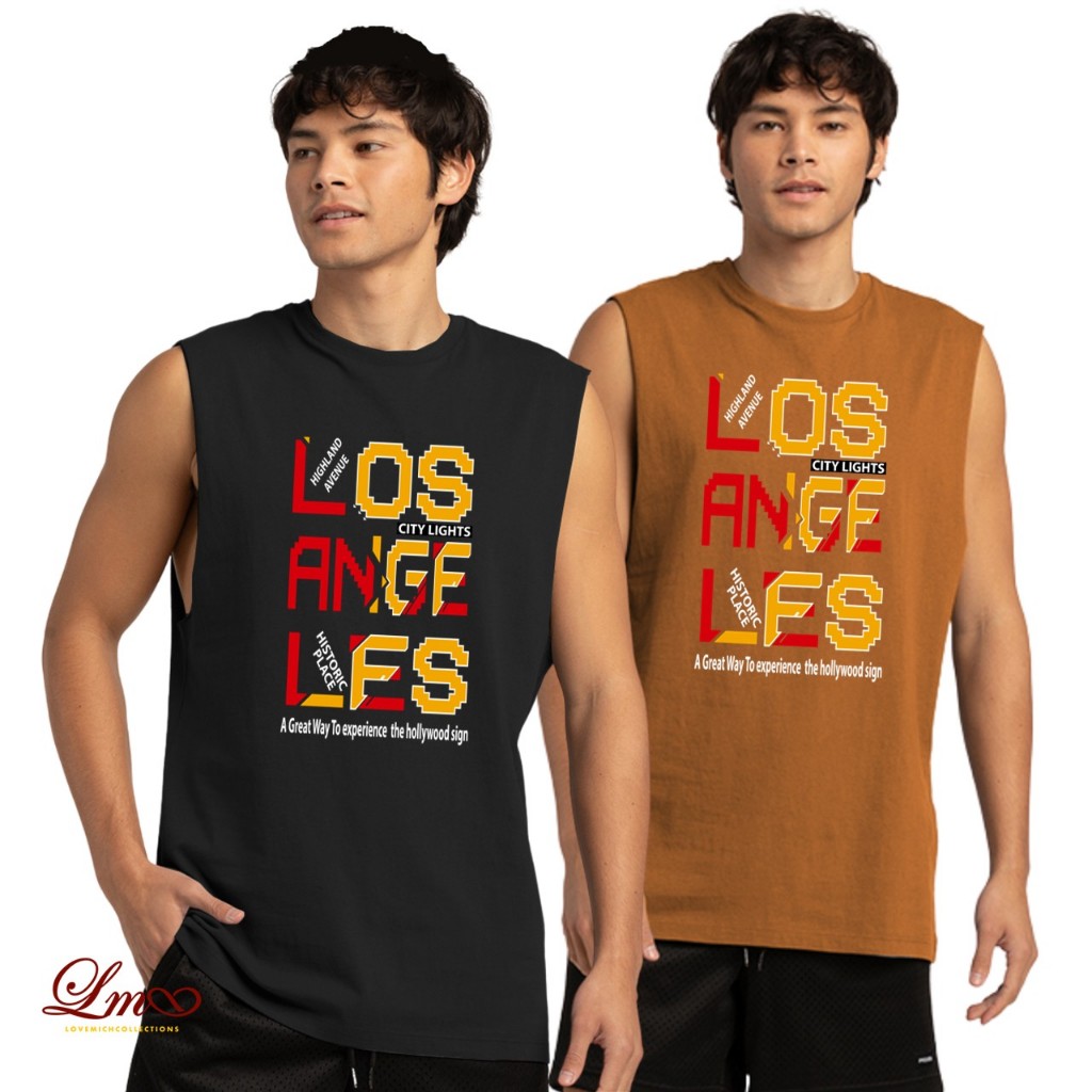 Muscle Tee Men 4XL 5XL Sando Sleeveless Places Graphic Design Top Tank ...