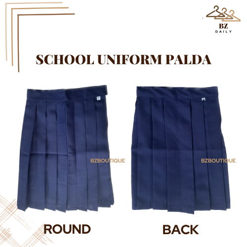 Palda Skirt Navy Blue School Uniform for Girls Elementary High School ...