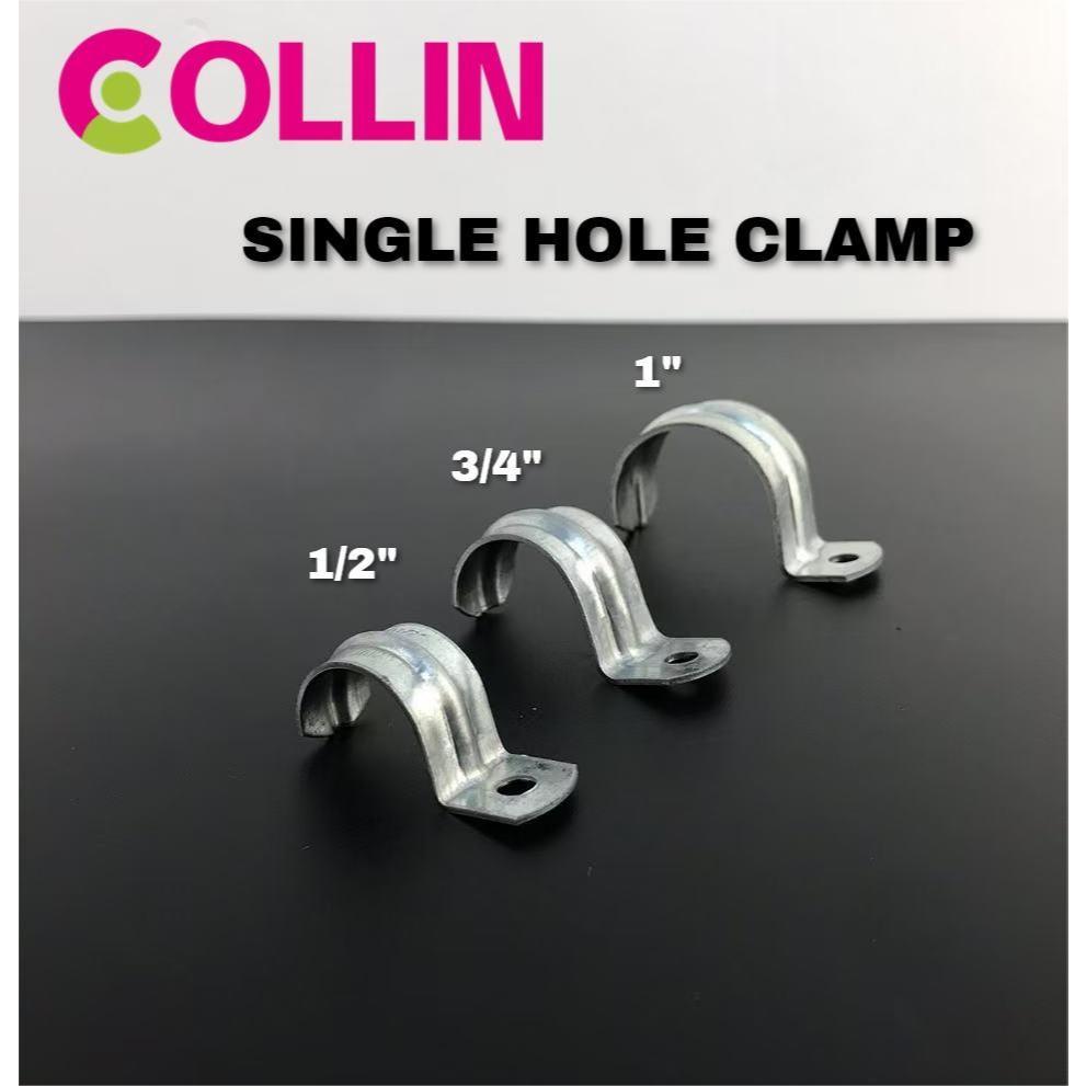 SINGLE / DOUBLE HOLES GI CLAMP 1/2" 3/4" 1" METAL CONDUIT CLAMP ...