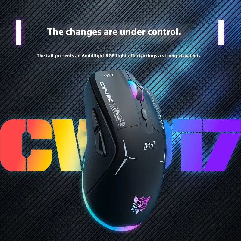 Dual mode wired 2.4G gaming esports office home computer illuminated ...