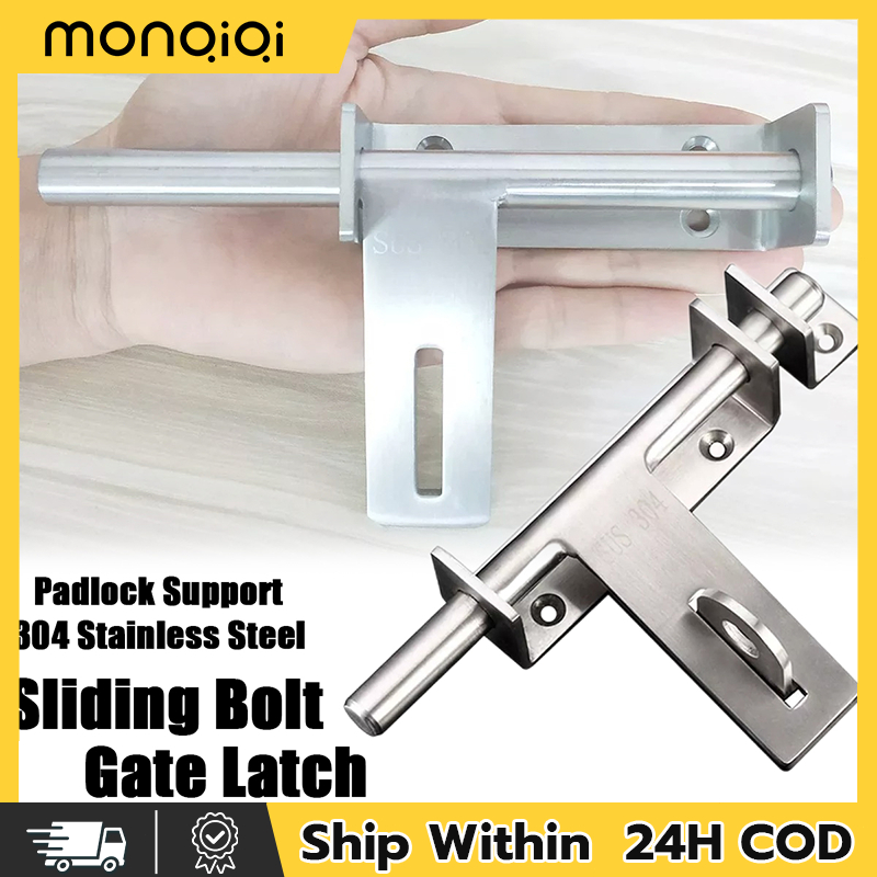 Stainless Steel 304 Heavy Duty Gate Door Bolt Latch Sliding Hasp Lock Barrel Bolt for Padlock ...