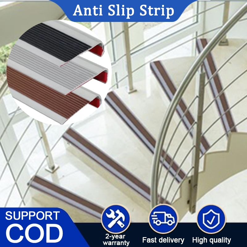 Anti Slip strip 8/24FT L-type Stairs Steps Anti Slip Strip Self ...