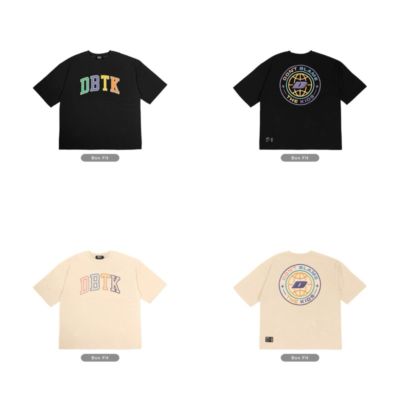 DBTK Merge Corduroy Tee | Black, Cream | Box Fit (Oversize) | Maico ...