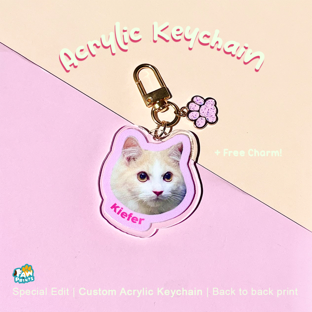CUSTOM PET ACRYLIC KEYCHAIN KEYS MOLLY LABUBU KEYCHAIN CHARMS | Shopee ...
