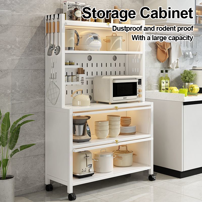 Kitchen Organizer Storage Rack Carbon Steel Kitchen Cabinet Multi ...