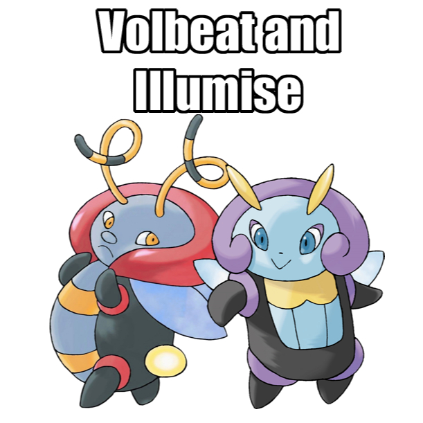 Volbeat & Illumise Pokemon Cards TCG ( 3rd Gen Pokemon) | Shopee ...