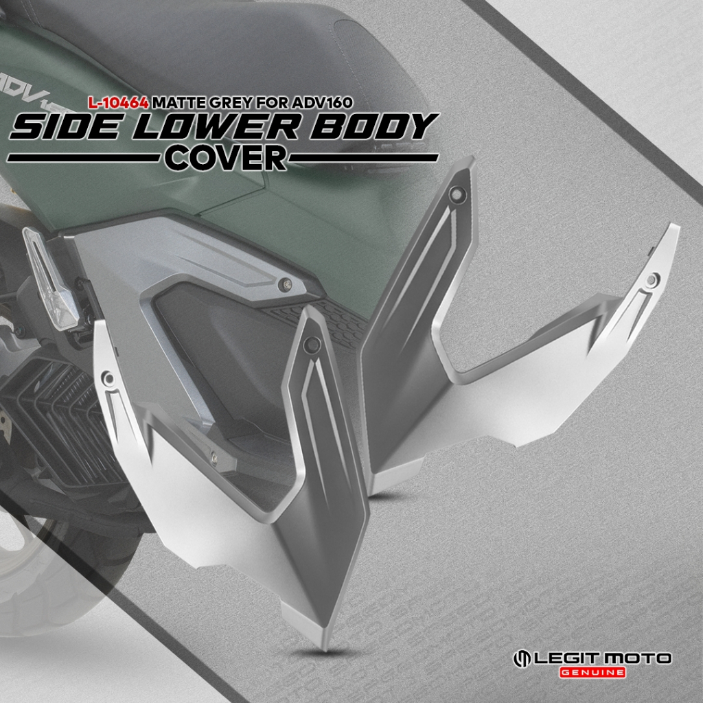 LEGITMOTO GENUINE HONDA ADV 160 SIDE LOWER BODY COVER MATTE GRAY FINISH ...
