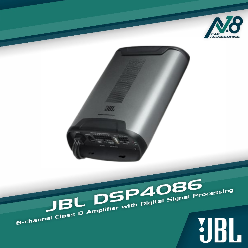 JBL DSP4086 8-Channel Class D Amplifier with Digital Signal Processing ...