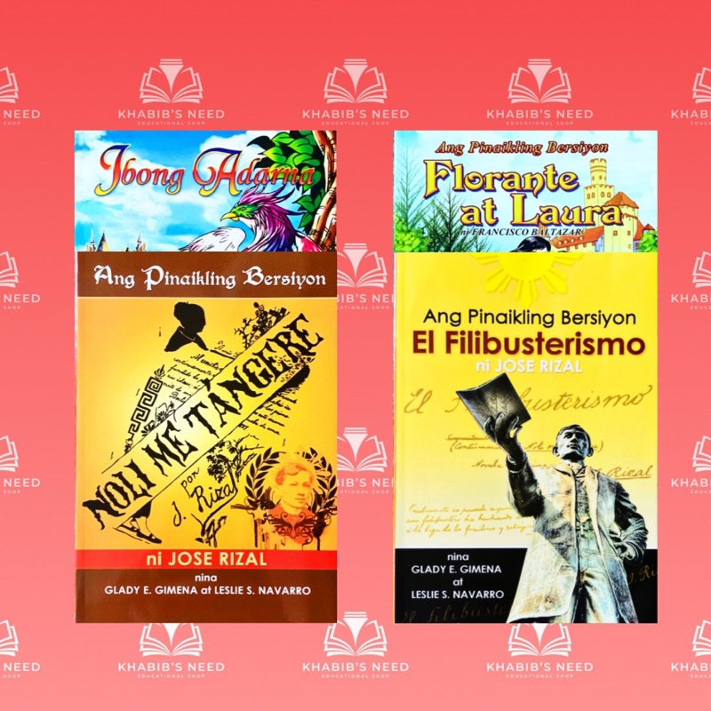 Filipino History Books (Jose Rizal, Ibong Adarna, Florante at Laura ...